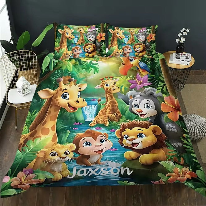 Animal Personalised Quilt Cover Set– DOONA KINGDOM