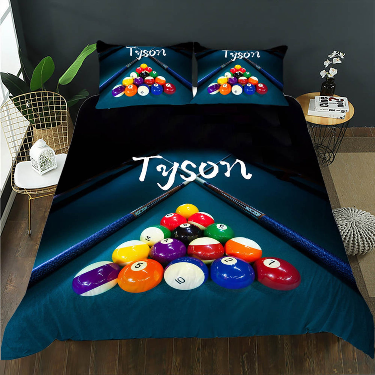 Snooker Billiard Personalised Quilt Cover Set– DOONA KINGDOM