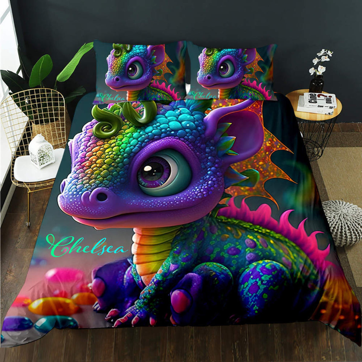 Baby Dragon Personalised Quilt Cover Set– DOONA KINGDOM