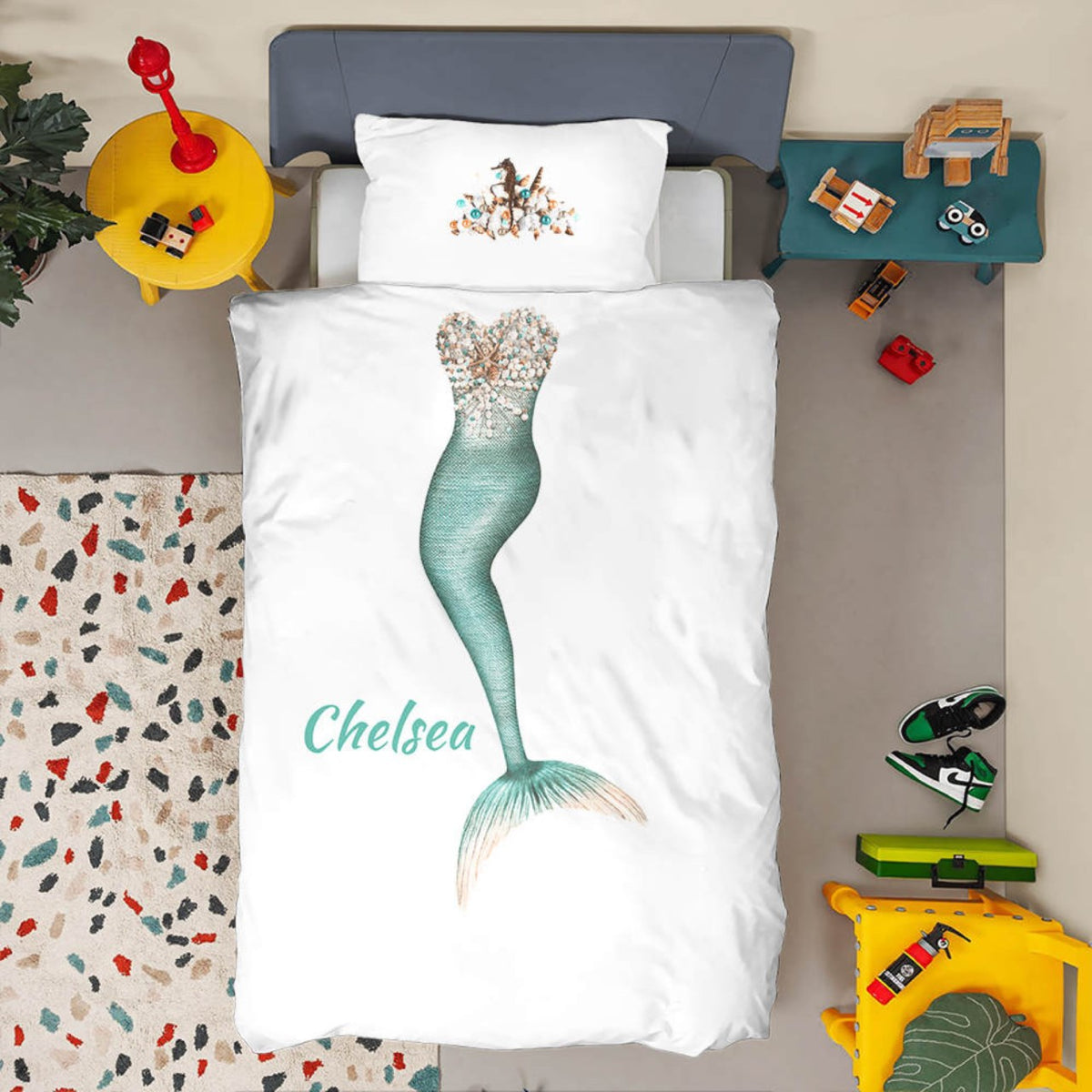 Mermaid Personalised Quilt Cover Set | DOONA KINGDOM