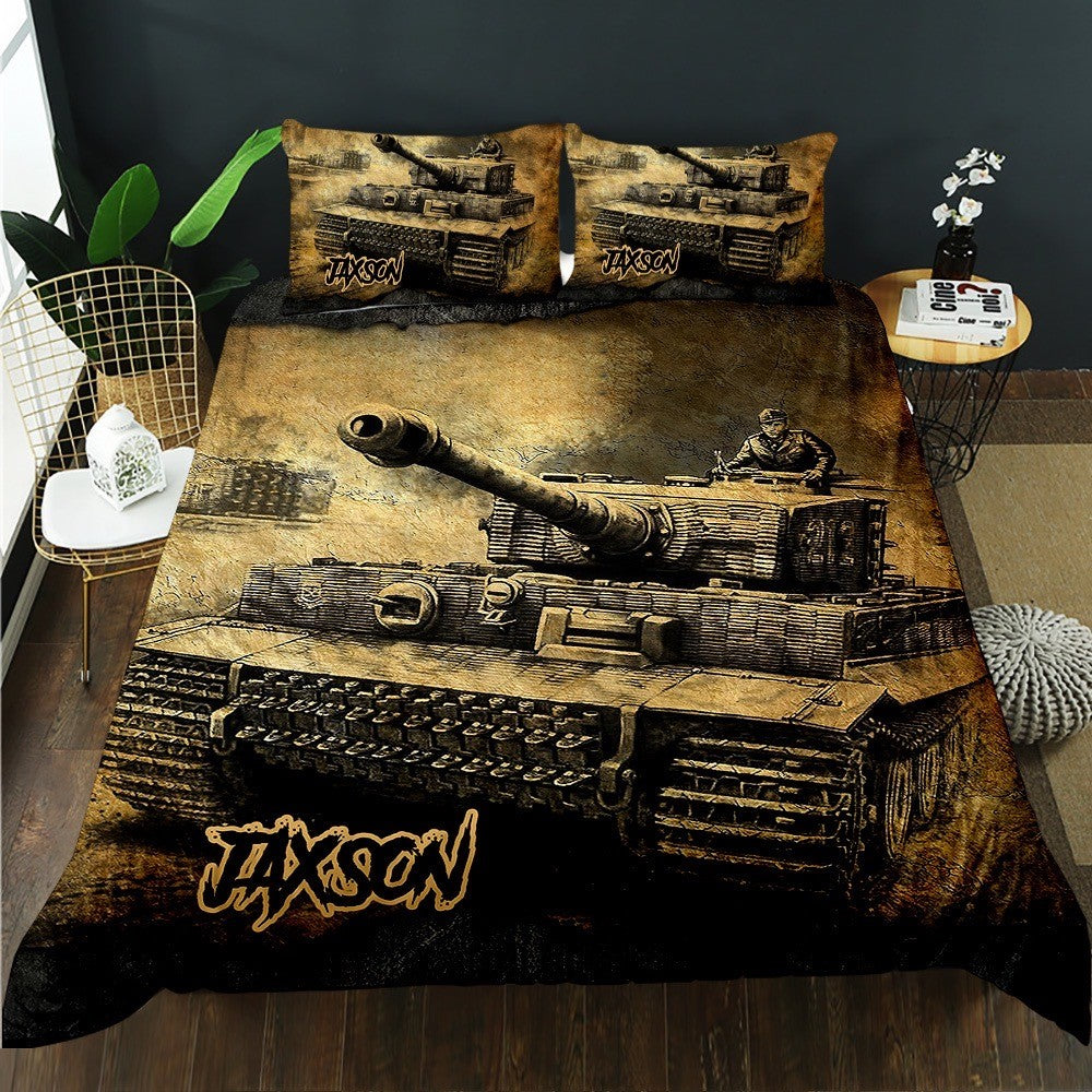 Army Tank Personalised Quilt Cover Set | DOONA KINGDOM